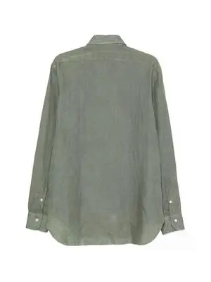 BARBA NAPOLI Curved-hem Shirt - Green