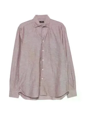 BARBA NAPOLI Curved-hem Shirt - Red
