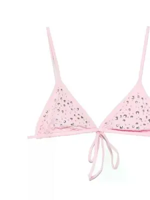 Gimaguas Embellished Triangle Bikini Top