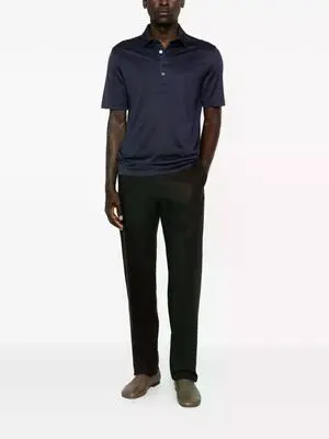 Zegna Short-sleeve Polo Shirt - Blue