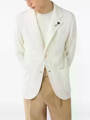 LARDINI Single-breasted Ribbed Blazer