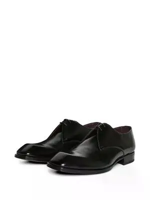 LARDINI Square-toe Leather Derby Shoes