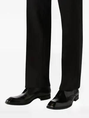 LARDINI Square-toe Leather Derby Shoes