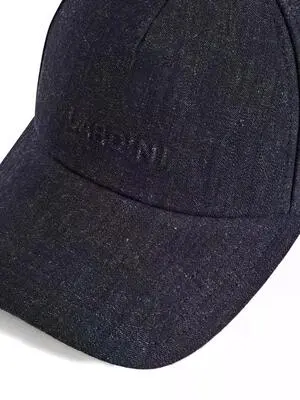 LARDINI Embossed-logo Denim-effect Baseball Cap - Blue