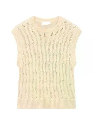 LARDINI Open-knit Cotton Vest