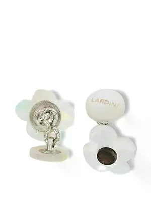 LARDINI Flower-shaped Mother-of-pearl Cufflinks - Silver