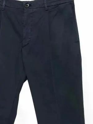 MICHAEL COAL Pleated Straight-leg Trousers - Blue