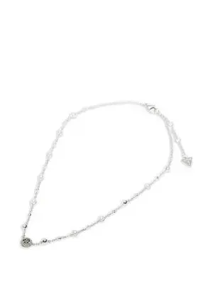 Guess Faux-pearl Logo-pendant Necklace
