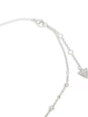 Guess Faux-pearl Logo-pendant Necklace