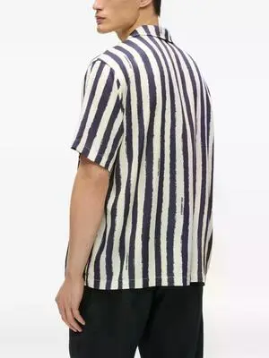 Karl Lagerfeld Ikon Striped Bowling Shirt