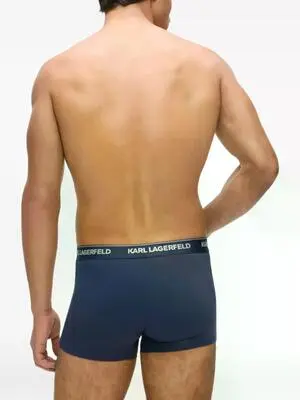 Karl Lagerfeld Logo-waistband Boxers - Blue