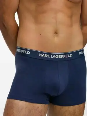 Karl Lagerfeld Logo-waistband Boxers - Blue