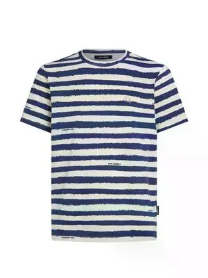 Karl Lagerfeld Striped All-over Print T-shirt