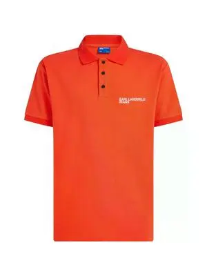 Karl Lagerfeld Cotton Polo Shirt - Orange