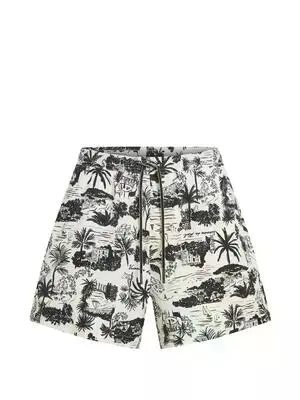Karl Lagerfeld Graphic Print Swim Shorts