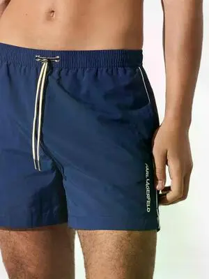 Karl Lagerfeld Logo Print Swim Shorts