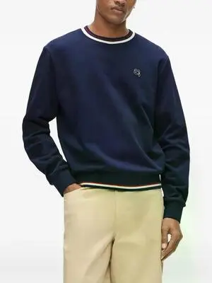 Karl Lagerfeld Striped Neck Ikon Sweatshirt - Blue