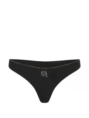 Karl Lagerfeld Ikon Glitter Thongs 3 Pack - Black