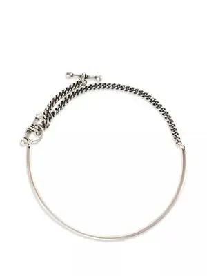 ANN DEMEULEMEESTER Tone Chain Detail Pendant Necklace - Silver