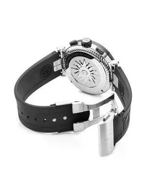CHARRIOL 41mm Chronograph Watch With Rubber Strap - Black