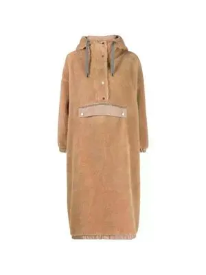Brunello Cucinelli Shearling Hooded Coat