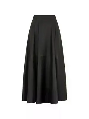 Raquel Diniz Leather Maxi Skirt