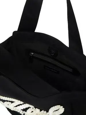 Karl Lagerfeld Signature Ruffled-logo Tote Bag
