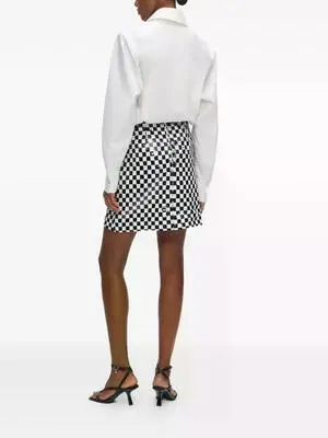 Karl Lagerfeld Checkerboard Sequin Mini Skirt