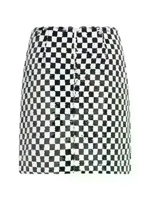 Karl Lagerfeld Checkerboard Sequin Mini Skirt
