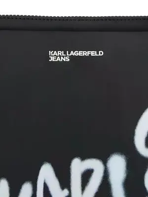 Karl Lagerfeld Graffiti-print Logo-plaque Laptop Case