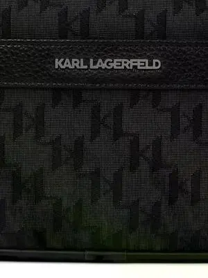 Karl Lagerfeld Monogram Jacquard Messenger Bag