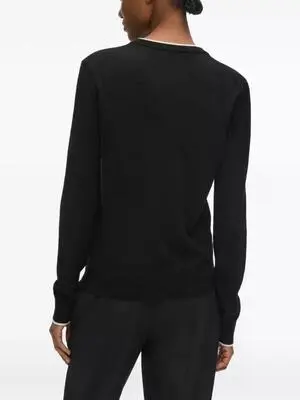 Karl Lagerfeld Merino Wool Sweater With Embroidered Logo