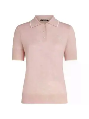 Karl Lagerfeld Merino Wool Polo Shirt - Pink