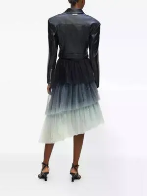 Karl Lagerfeld Asymmetric Tiered Midi Skirt