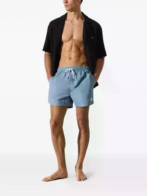 Karl Lagerfeld Logo Print Swim Shorts - Blue
