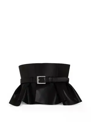 Karl Lagerfeld Corset Peplum Belt - Black