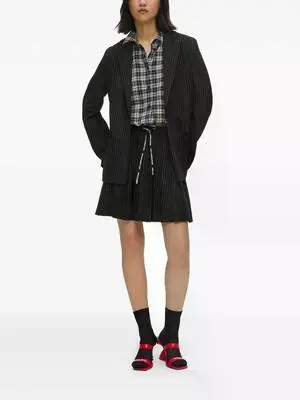 Karl Lagerfeld Pinstripe Belted Blazer