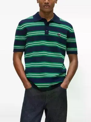 Karl Lagerfeld Ikon Stripe Knit Polo Shirt