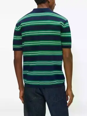 Karl Lagerfeld Ikon Stripe Knit Polo Shirt