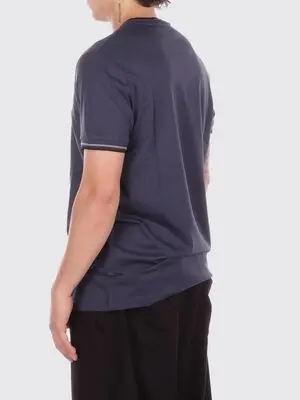 Fred Perry Cotton T-shirt With Logo - Blue