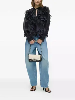 Karl Lagerfeld K/signature Bead-embellished Shoulder Bag