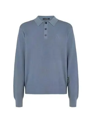 Karl Lagerfeld Ribbed-knit Polo Shirt