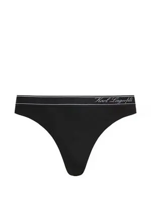 Karl Lagerfeld Hotel Karl Stripe Cotton Briefs - Black