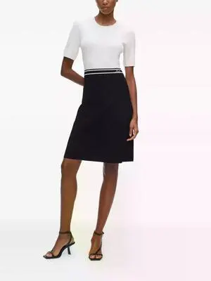 Karl Lagerfeld Cable-knit A-line Mini Dress