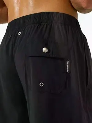 Karl Lagerfeld Logo Print Swim Shorts