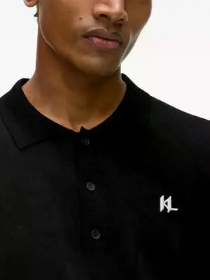 Karl Lagerfeld Logo-embroidered Polo Shirt