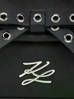Karl Lagerfeld K/autograph Eyelet-embellished Bow Top Handle Bag