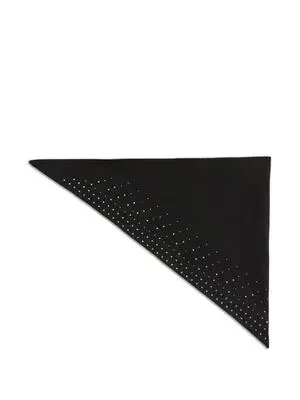 Karl Lagerfeld Autograph Rhinestone Triangle Scarf - Black