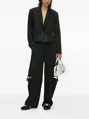 Karl Lagerfeld Cropped Blazer With Buckle Detail