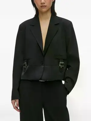 Karl Lagerfeld Cropped Blazer With Buckle Detail